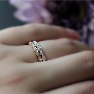 Three Colors to Choose Wedding Ring Natural Diamonds Wedding Band ...