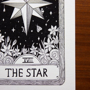 The Star Tarot Card Illustration Art Print // A5 - 5.8" X 8.3" - Etsy