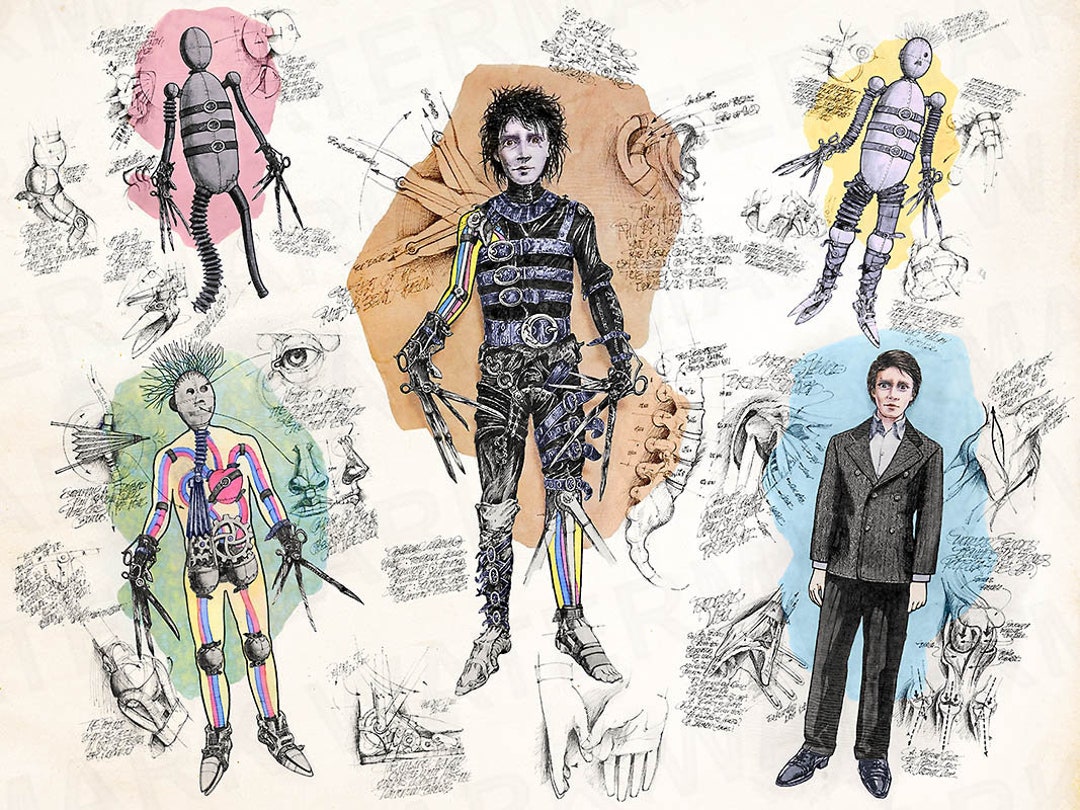 Edward Scissorhands Blueprints Drawings - Etsy Ireland