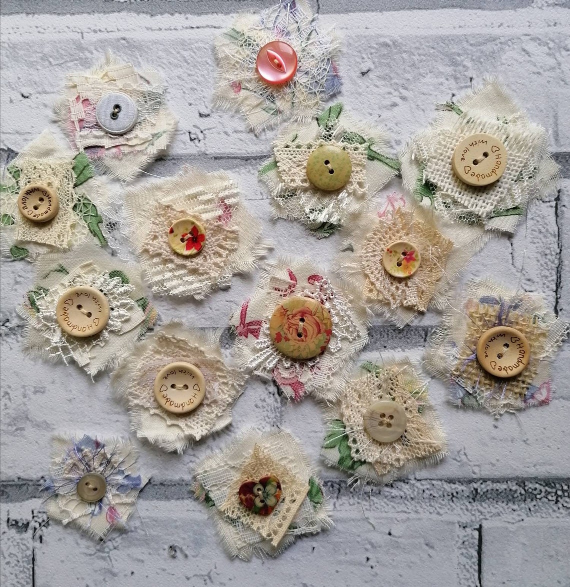 Junk Journal Clusters. Fabric Clusters Lace Trim Clusters. - Etsy