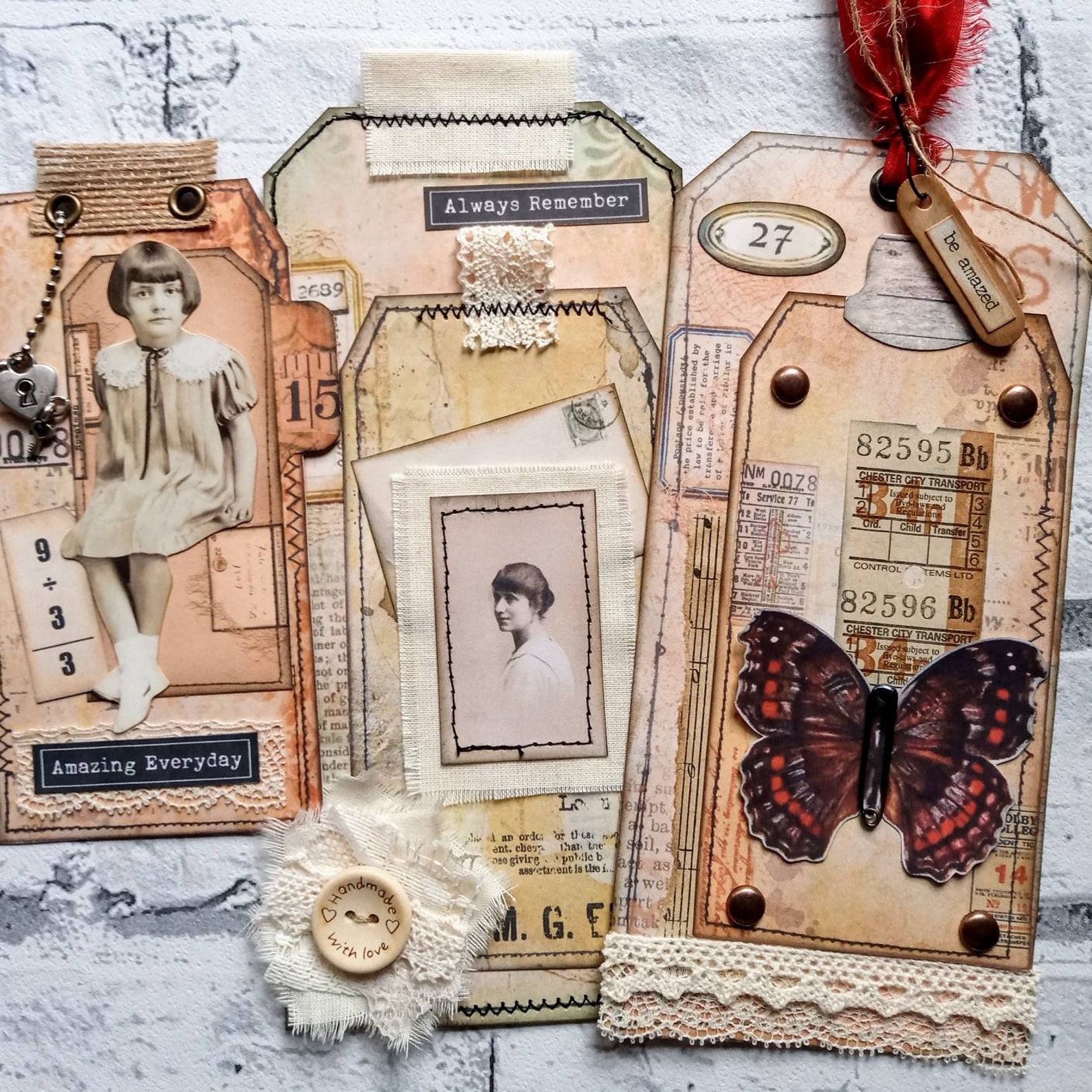 Junk Journal Clusters. Fabric Clusters Lace Trim Clusters. | Etsy