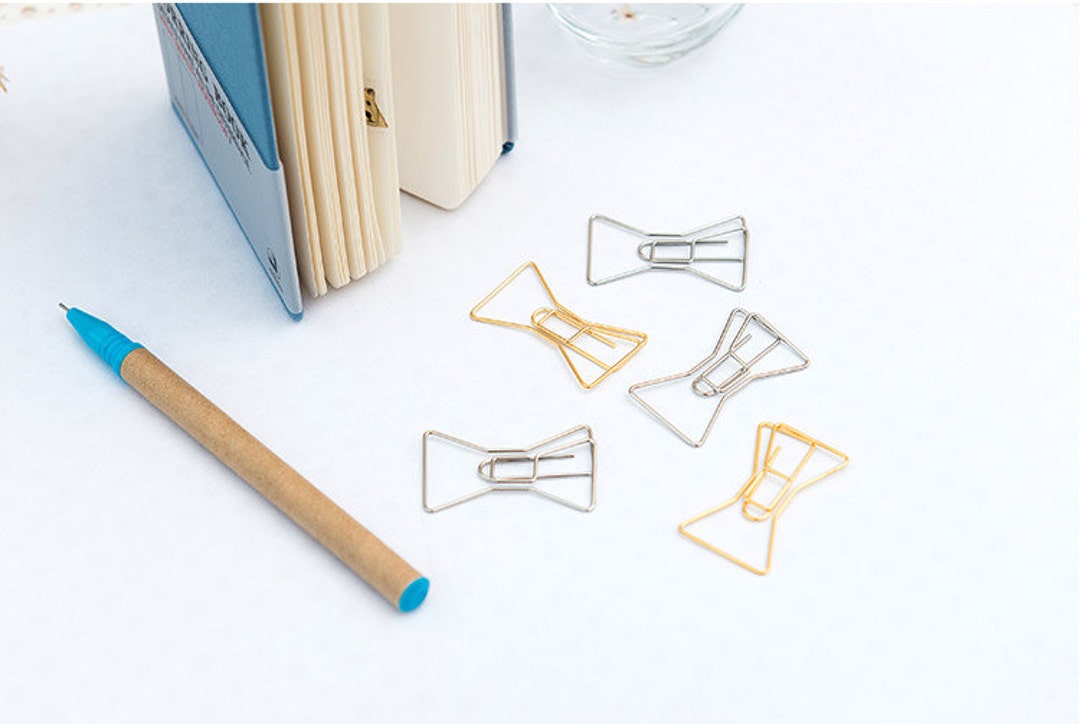 Midori Journal Bow Ribbon Clips Gold 41x24mm - Etsy