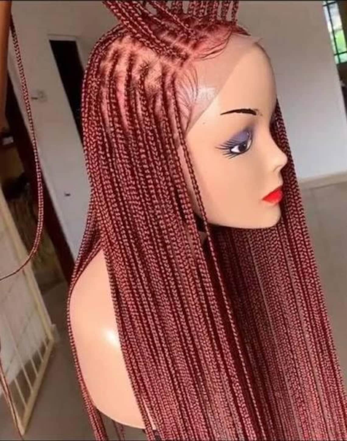 22 26 Inch Knotless Braided Wig Braided Wig For Black Women Etsy