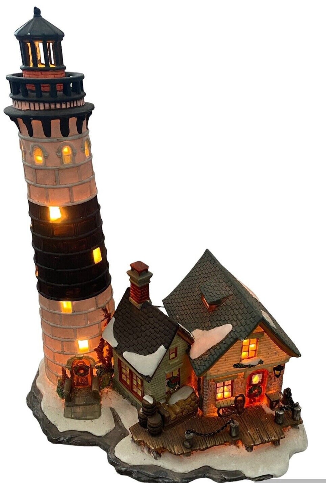 Vtg Lighted Fort Augustus Lighthouse Santas Workbench Collection ...