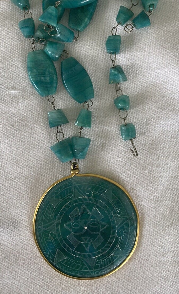 vintage inca carved sun - Gem