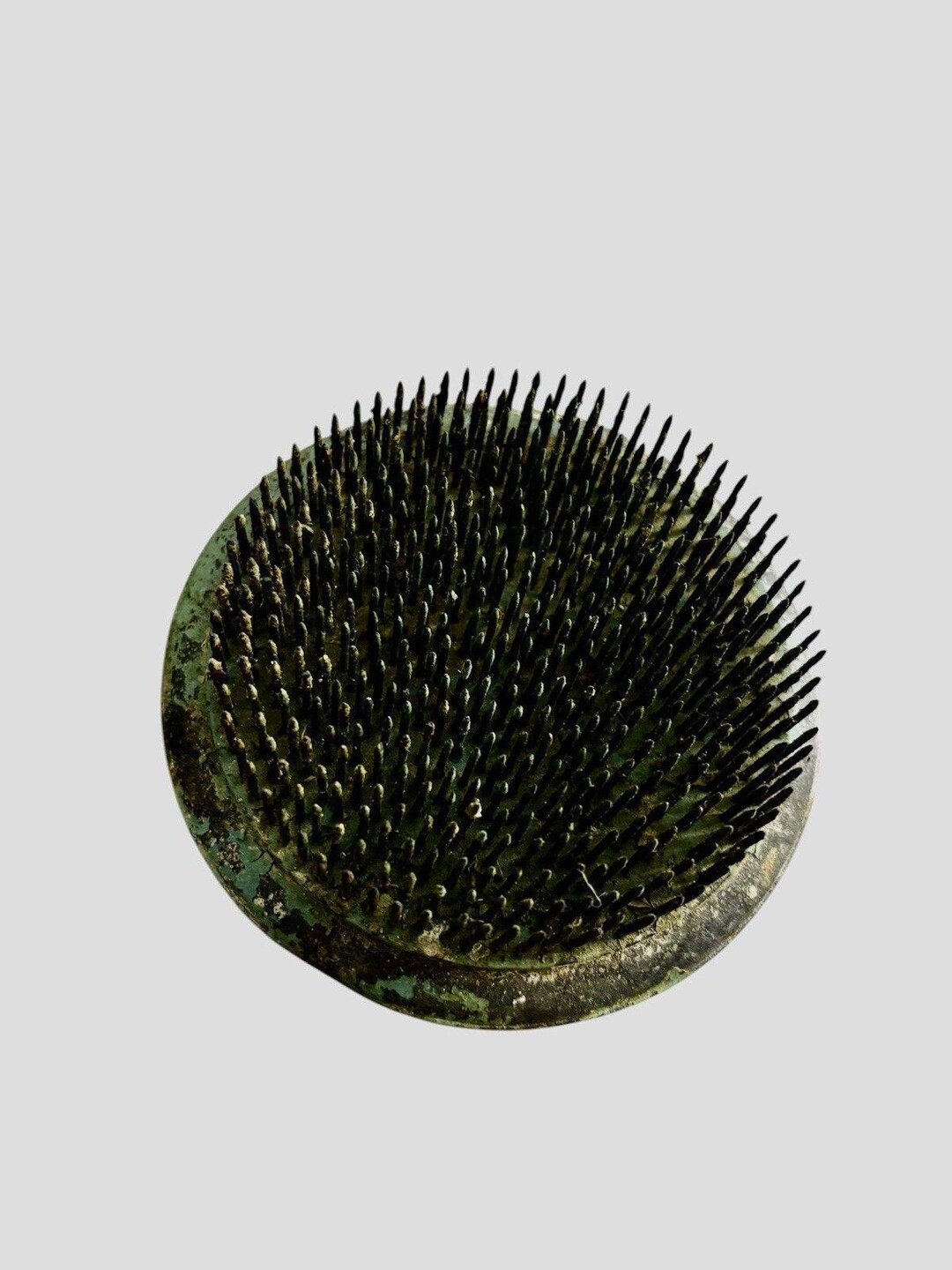 Vintage Vogue Bronze Patina Flower Frog NO. 6 Pasadena, CA Heavy Floral ...