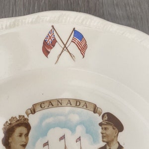 Meakin Plate 1959 Queen Elizabeth & Eisenhower St Lawrence Seaway ...