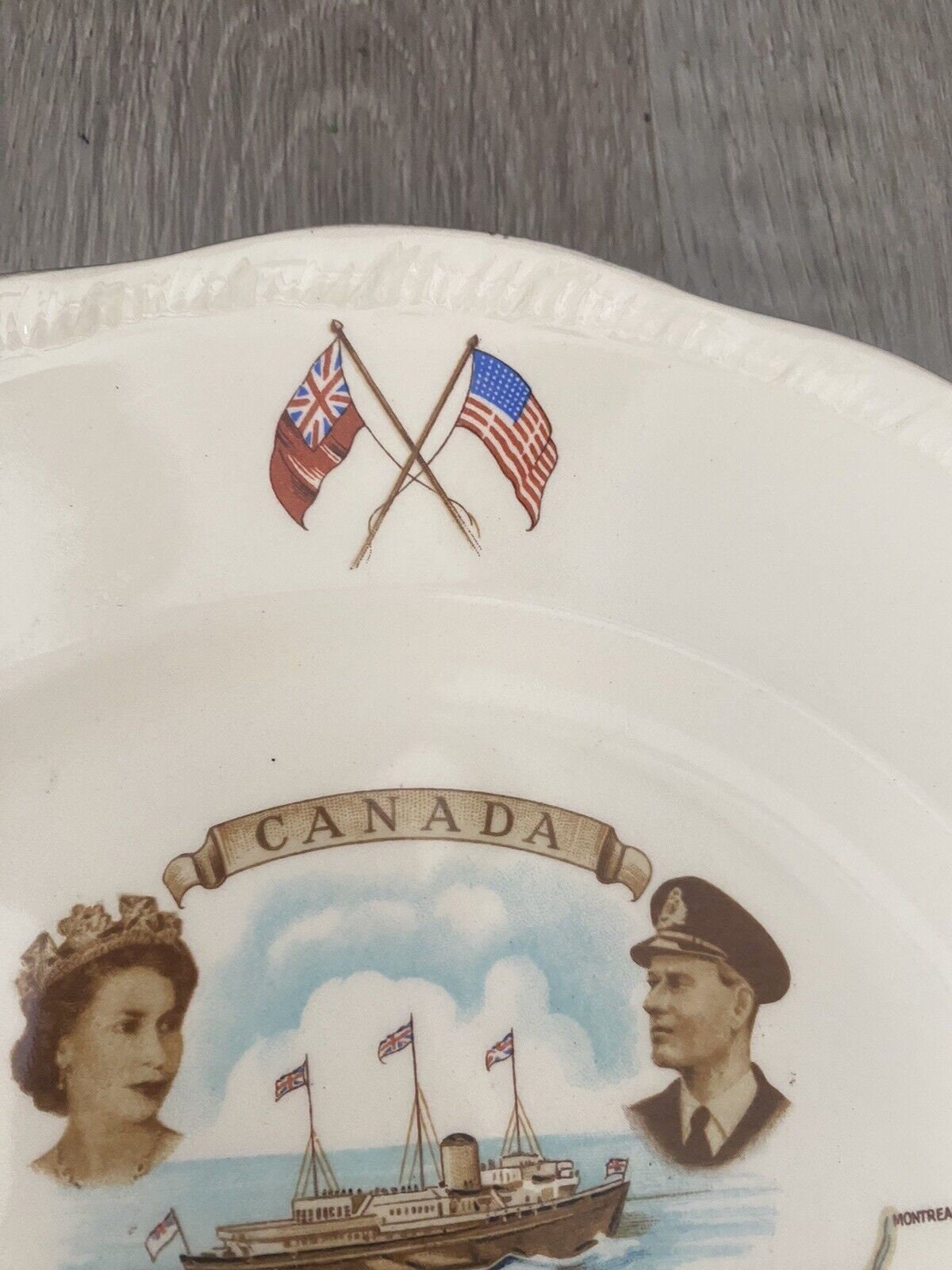 Meakin Plate 1959 Queen Elizabeth & Eisenhower St Lawrence Seaway ...