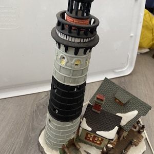 Vtg Lighted Fort Augustus Lighthouse Santas Workbench Collection ...