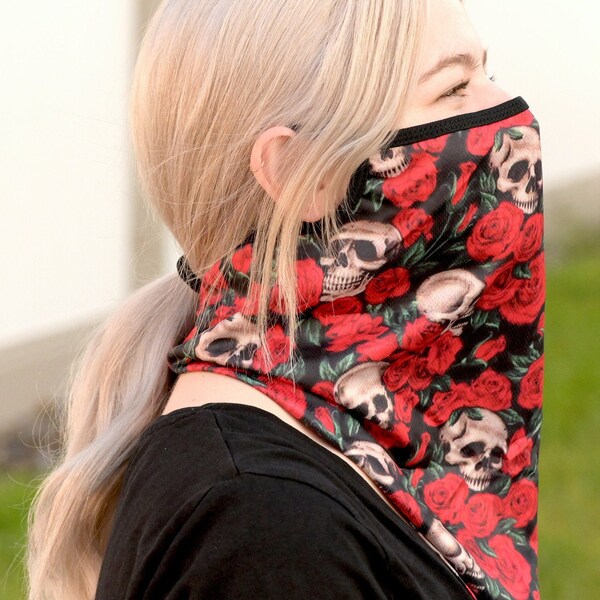 Bandana Face Mask With Ear Loops - Etsy