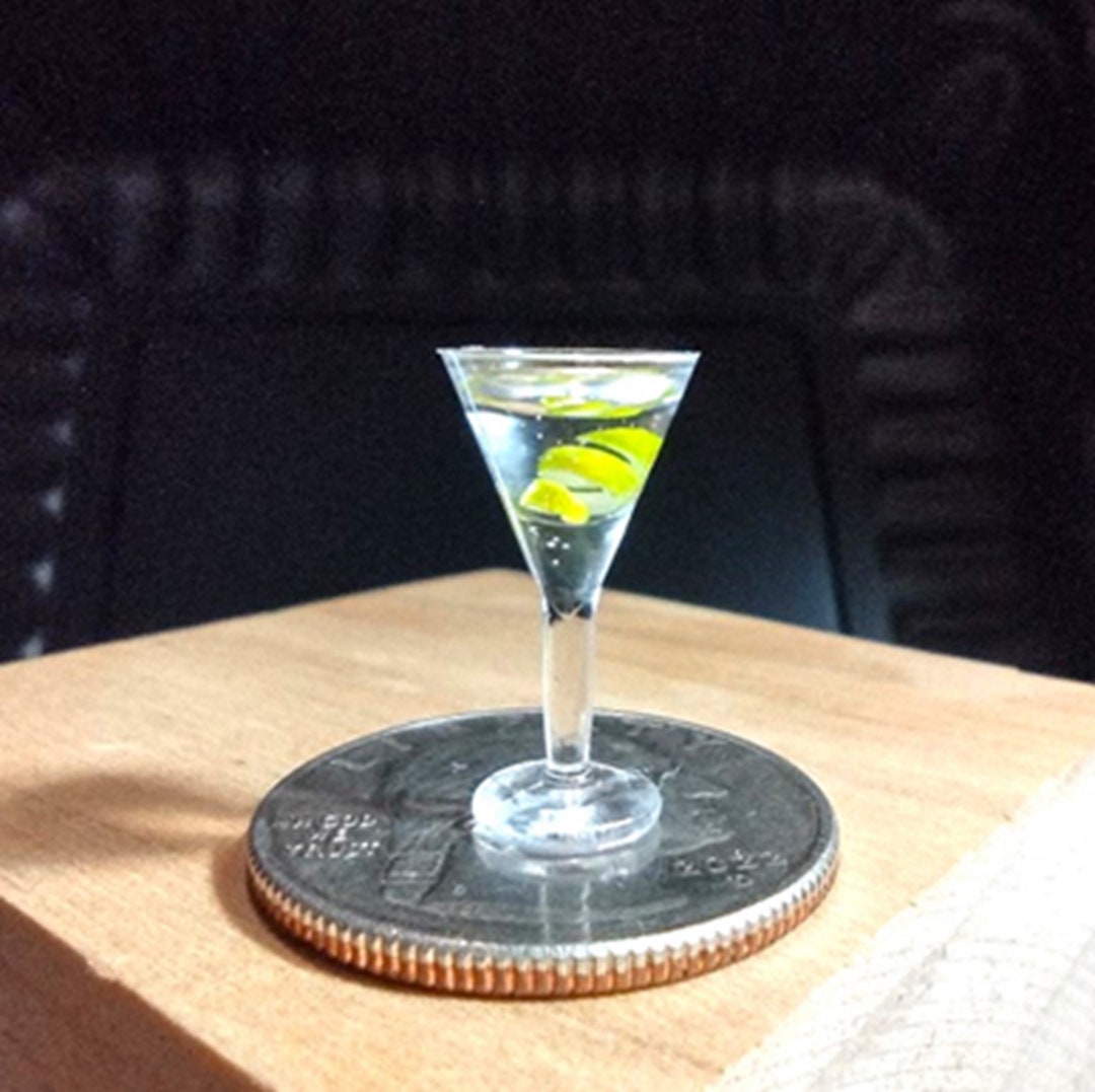 Miniature Vesper Martini Cocktail / Dollhouse Drink / Dollhouse Food ...