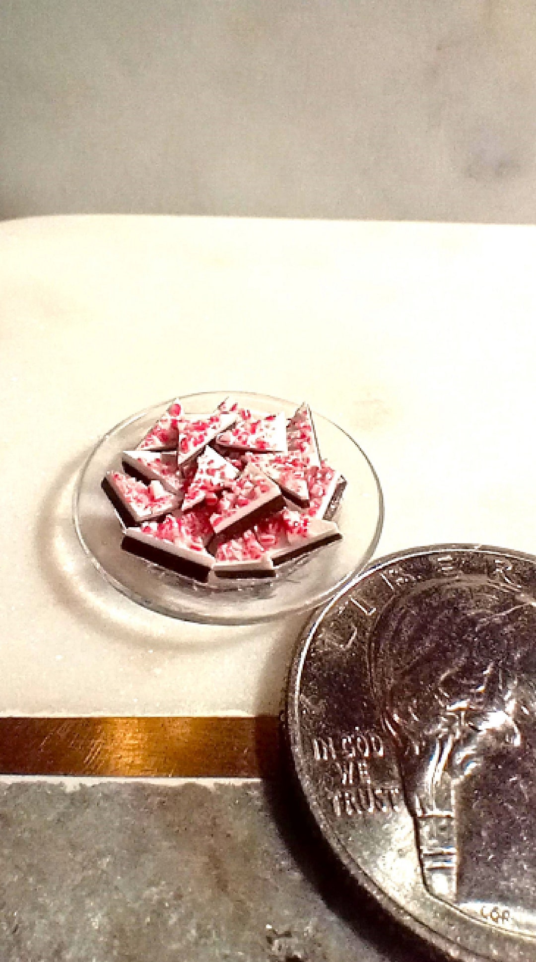 1/12 Scale Miniature Peppermint Bark for Dollhouse Christmas / - Etsy