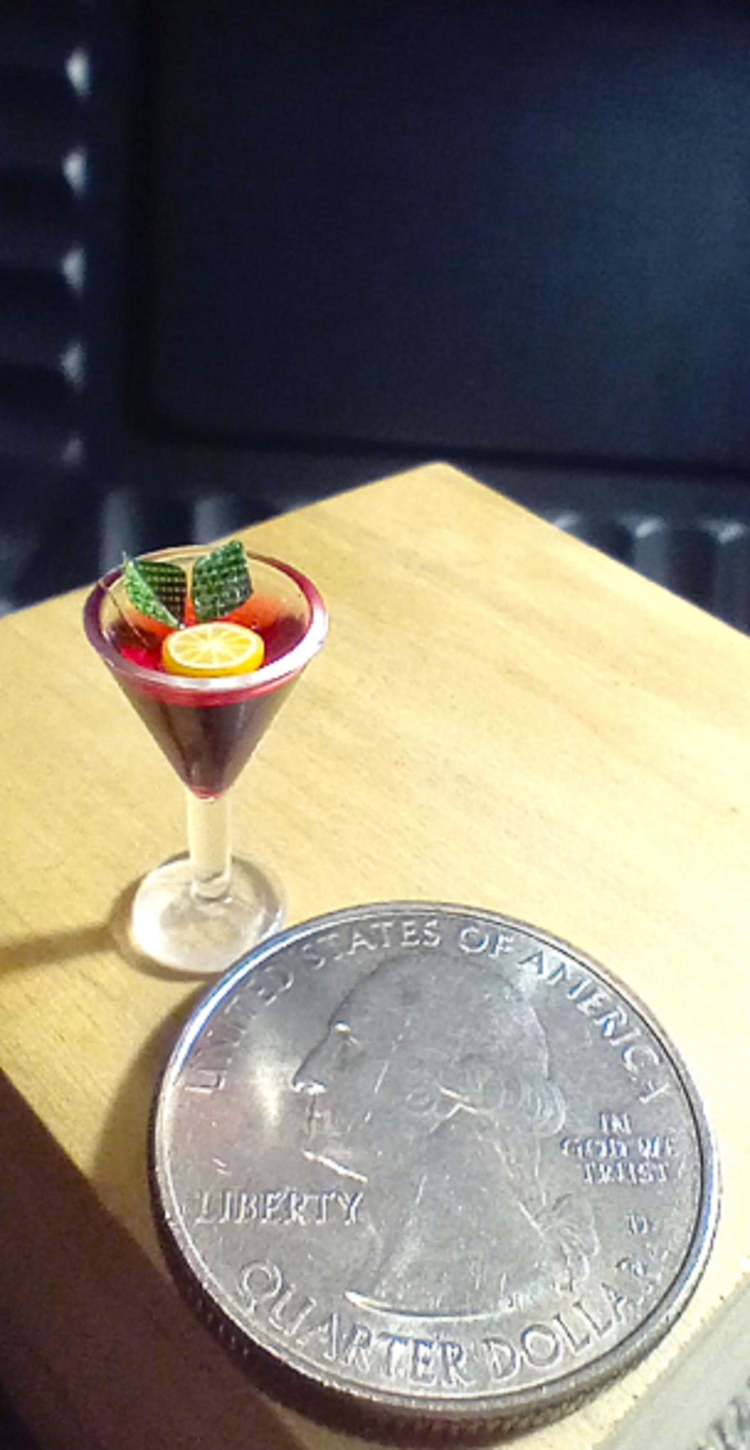 1:12 Scale Miniature Campari Martini / Miniature Food and - Etsy