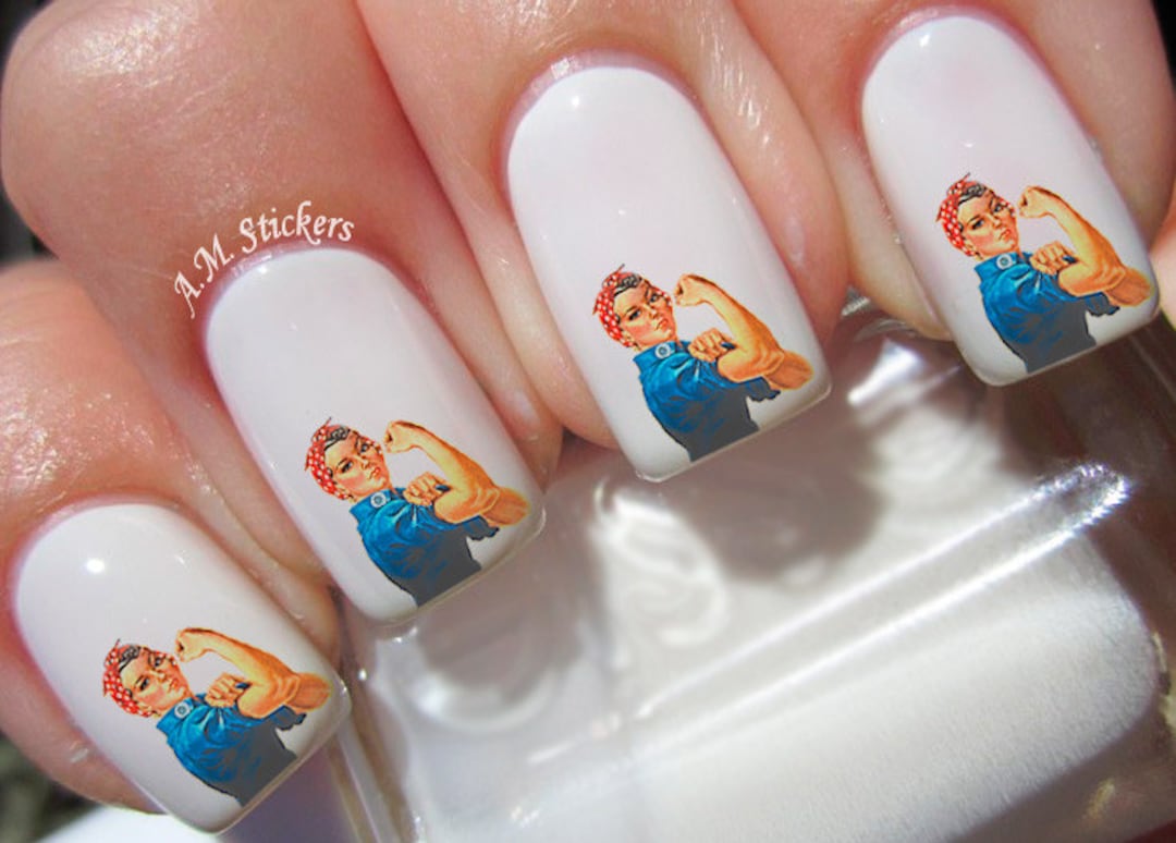 Rosie the Riveter Nail Decals - A1252 - Etsy