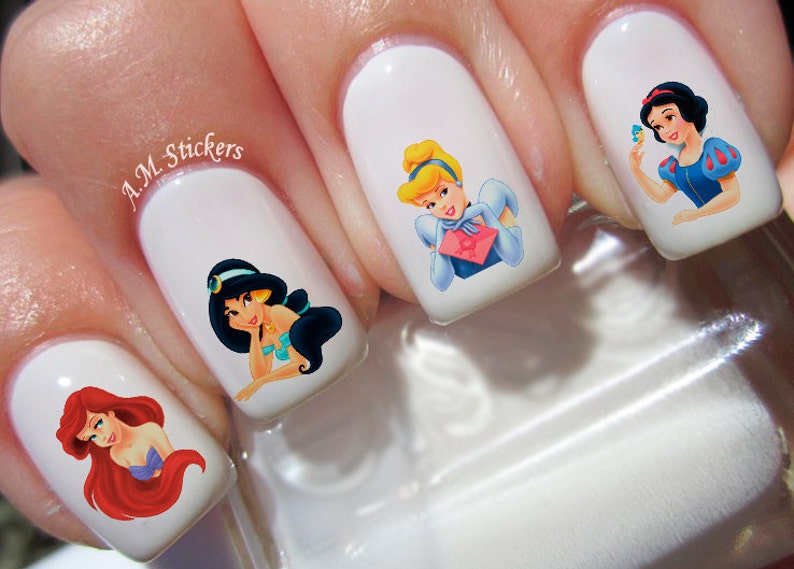 80 Disney Princess Nail Decals - A1226 - Etsy
