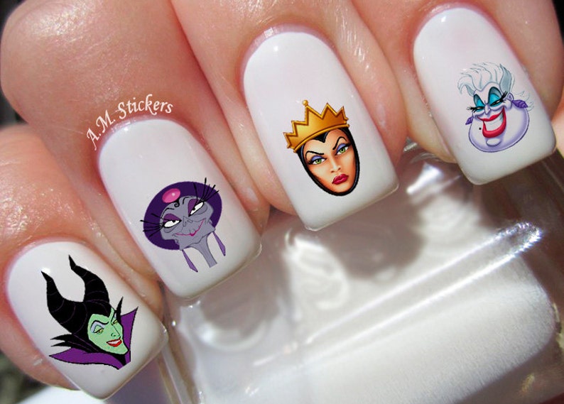 51 Disney Female Villains Nail Decals - A1228 - Etsy
