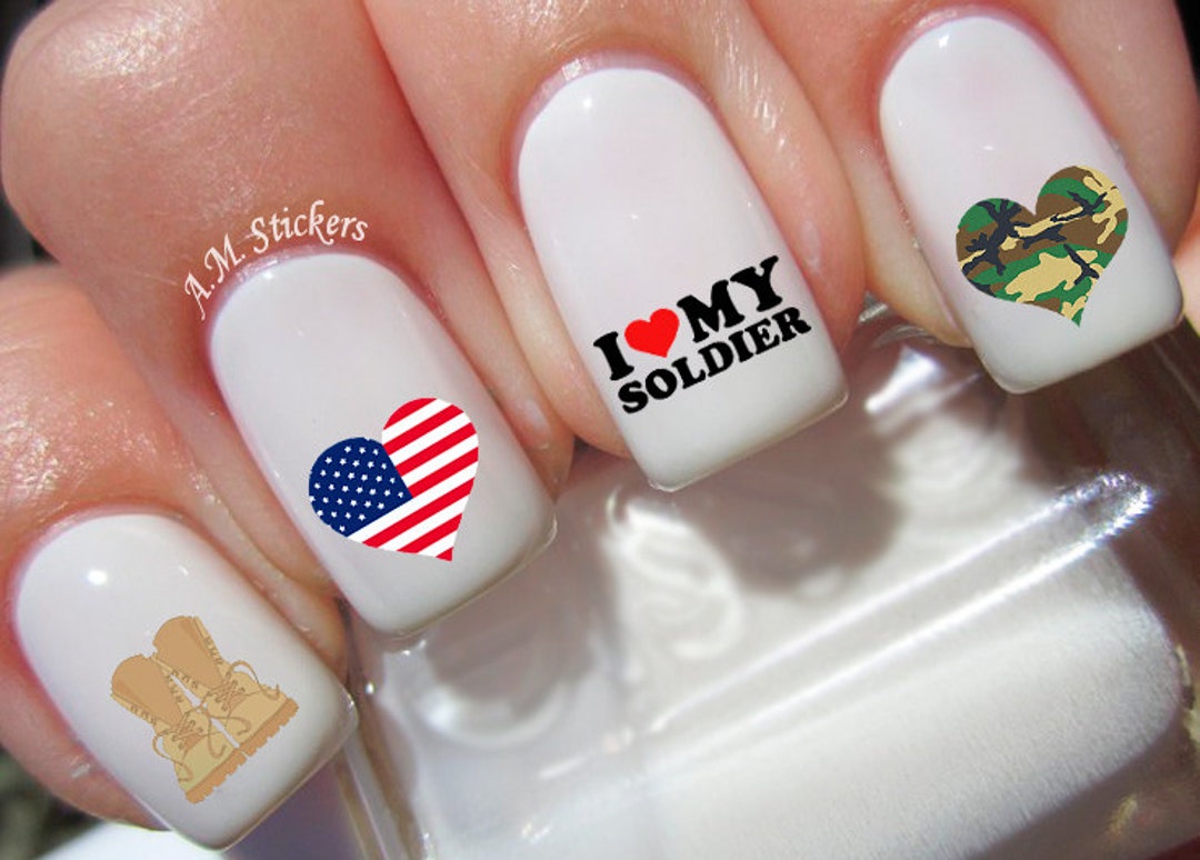 53 I Love My Soldier Nail Decals - A1284 - Etsy