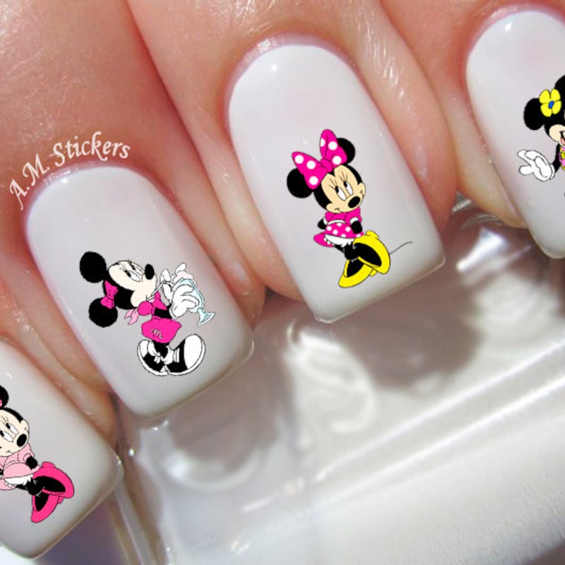 Minnie Mouse Nails - Etsy UK
