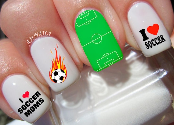 46 Soccer Nail Decals A1267 - Etsy