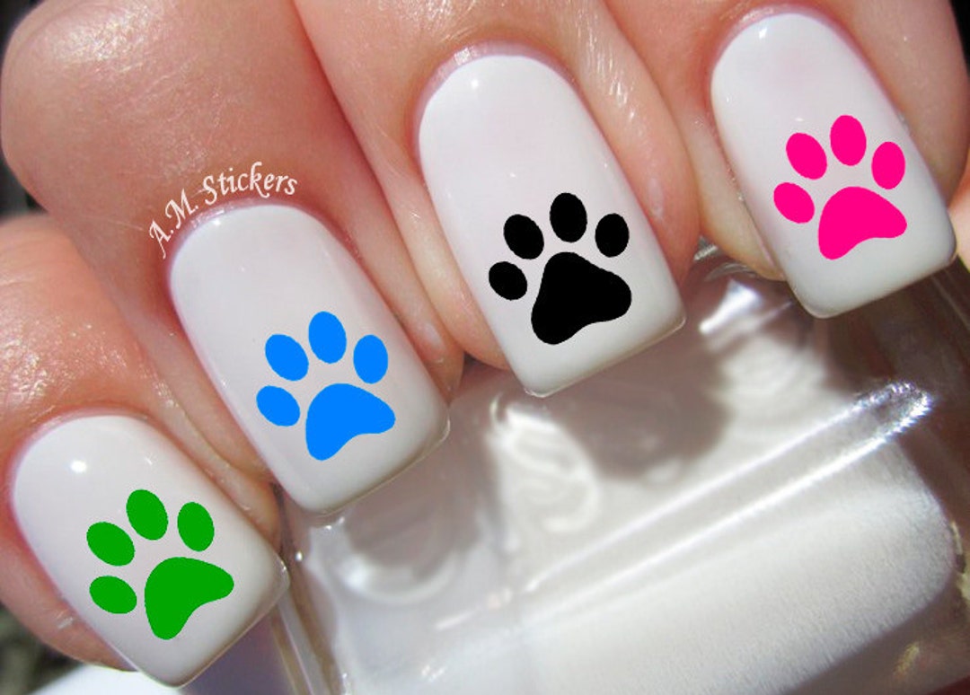 74 Paw Print Nail Decal - A1276 - Etsy