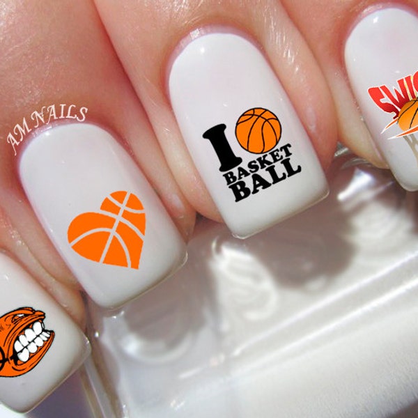 Basketball Nail Art - Etsy