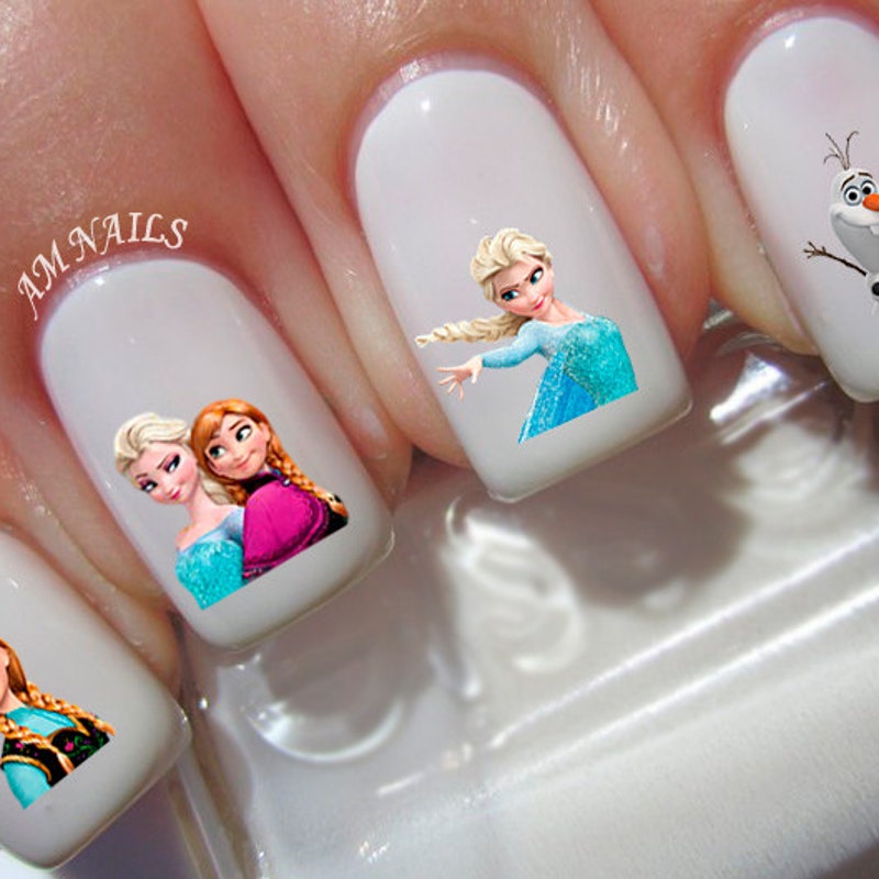 Frozen Elsa Nails - Etsy UK