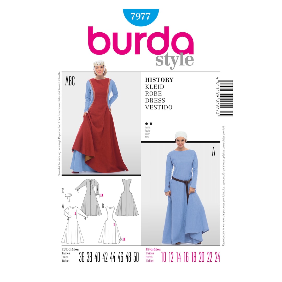 Burda Style Sewing Pattern - Dress - Historical Dress - Hell Window ...