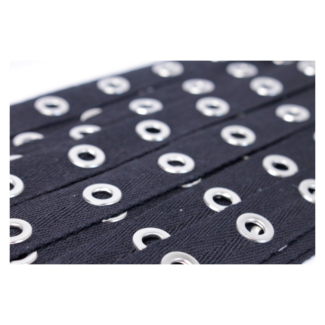 Eyelet Tape Woven Cotton Cord Black 20 Mm Eyelets - Etsy UK