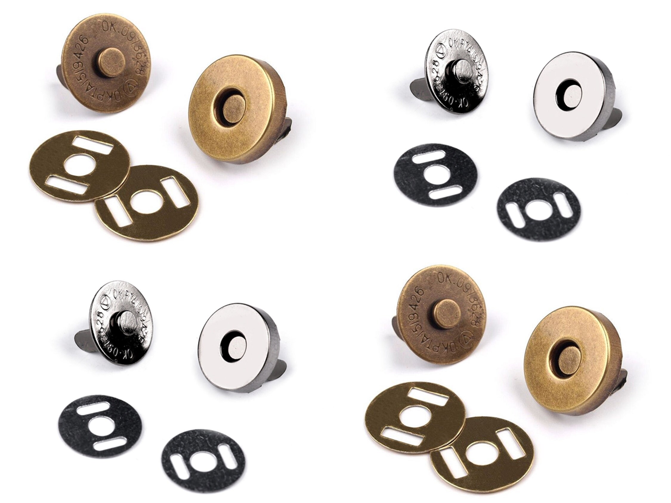 Magnetic Button for Wallets - 5x Magnetic Closure - Sew-free - 14 Mm ...