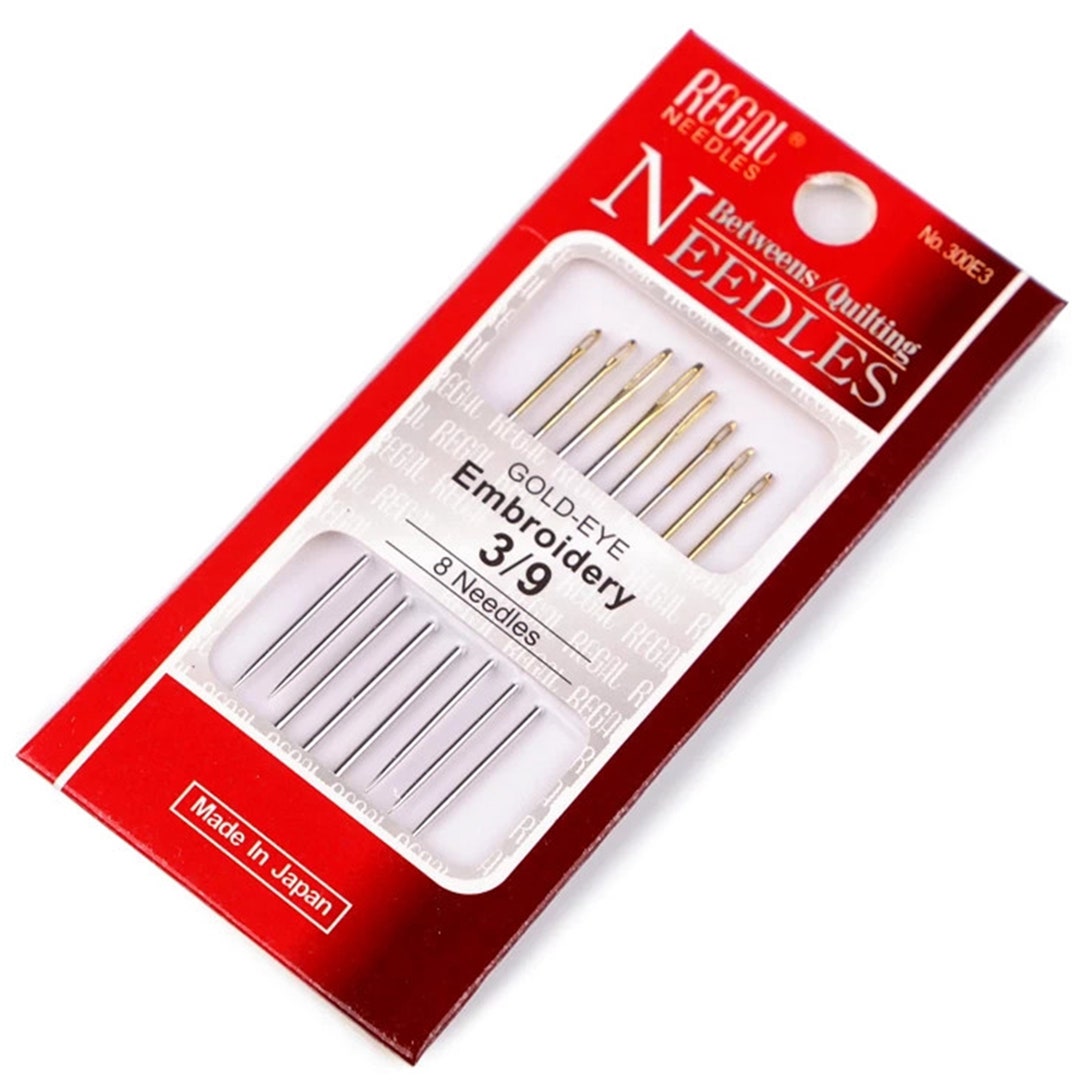 REGAL Embroidery Needle Set - Golden Eye - With Point - 8 Needles, 2 ...