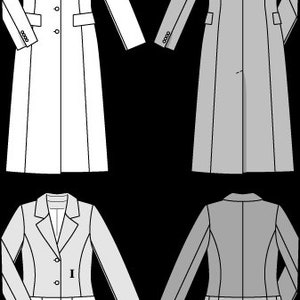 Burda Style Sewing Pattern Coat Blazer Coat & Jacket No. 6845 - Etsy