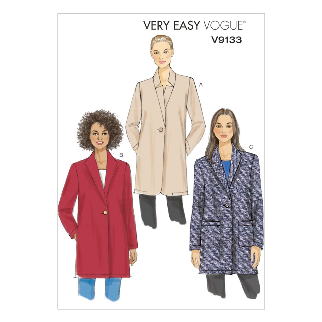 Vogue Sewing Pattern V9133 - Coat - Short Coat - Blazer - Etsy