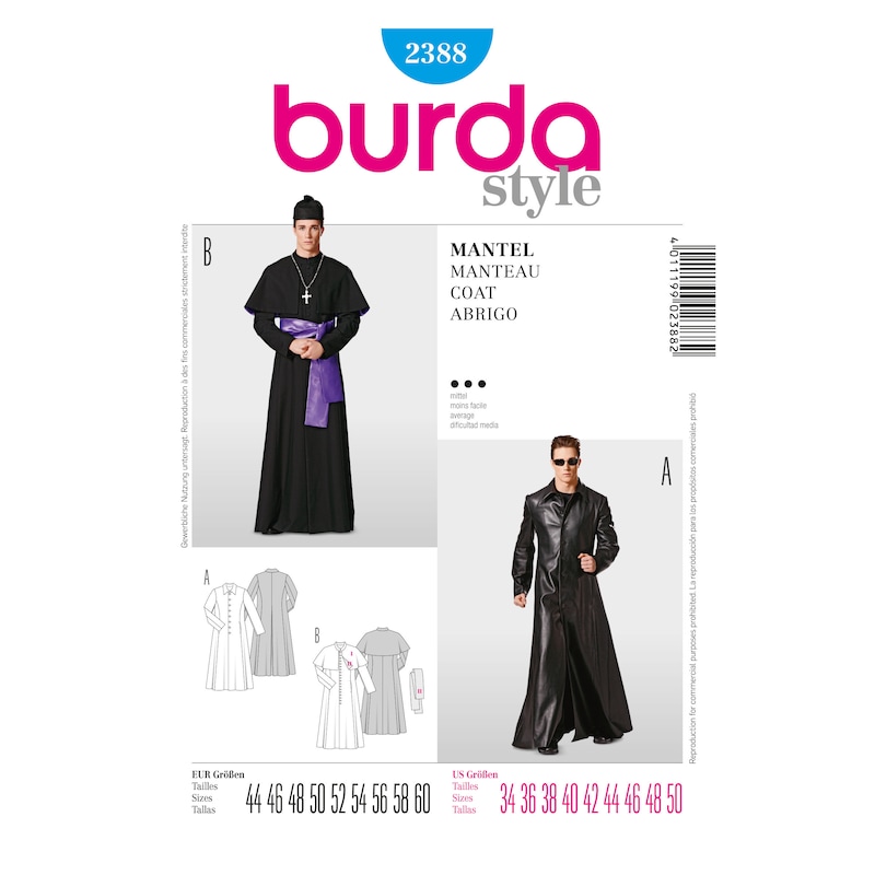 Cassock Sewing Pattern - Etsy