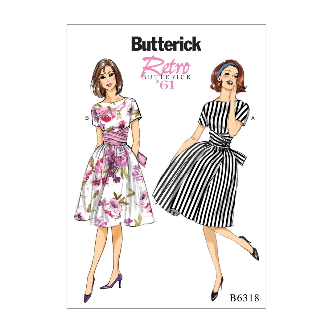 Butterick Sewing Pattern - Retro - B6318 - 60s Dress - Etsy