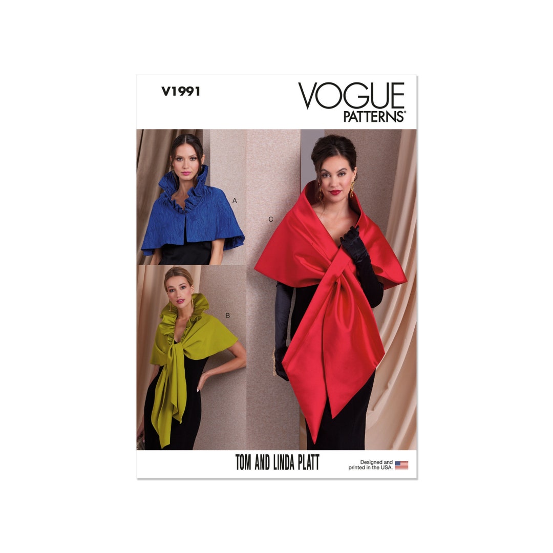 Vogue Sewing Pattern V1991 Cape, Bolereo, Cape - Etsy