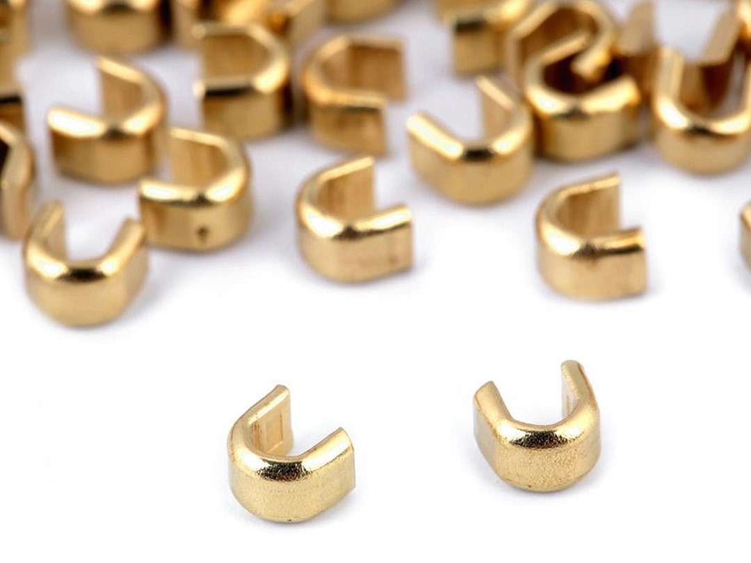 20 End Pieces Stoppers for Zippers 5 Mm at the Top Gold - Etsy