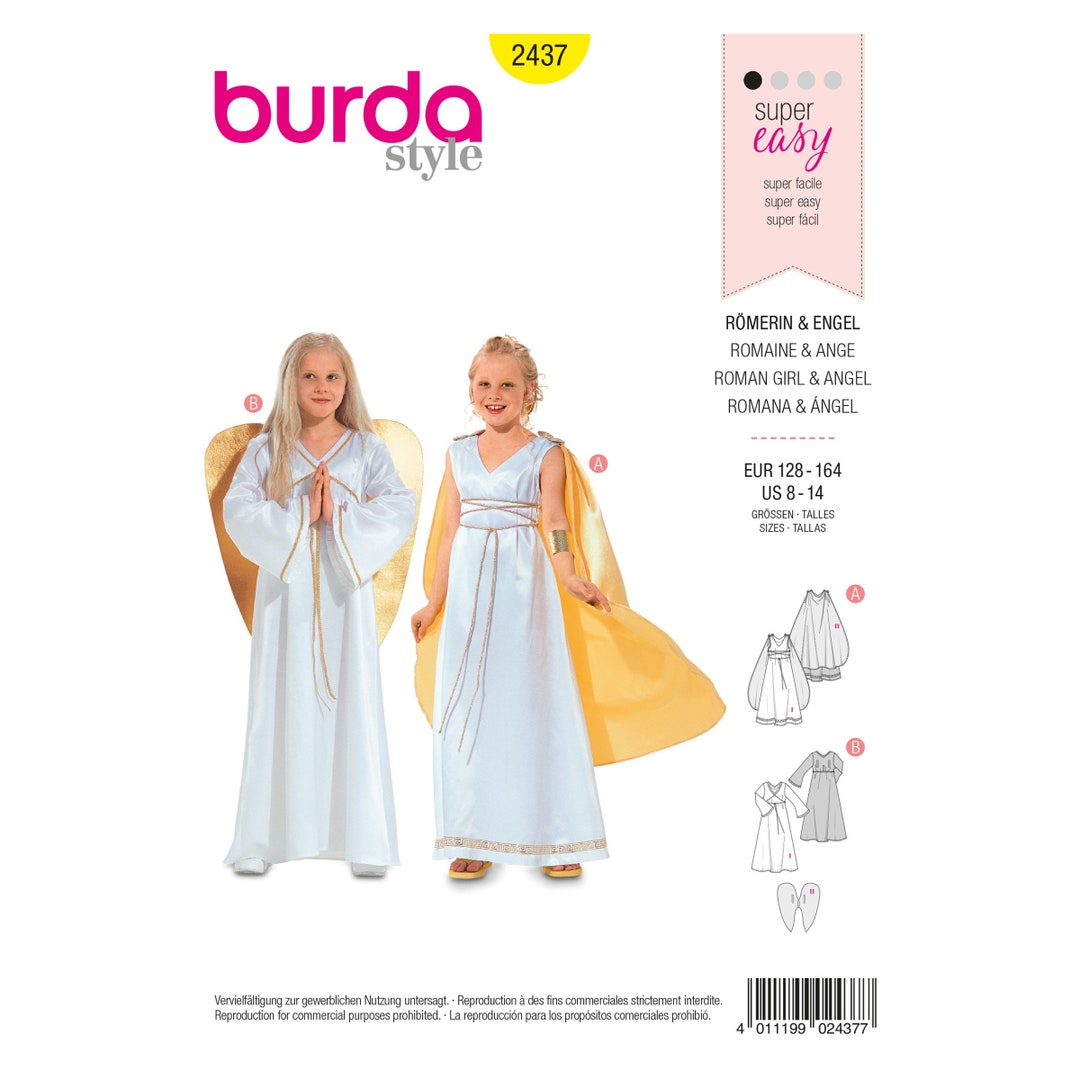 Burda Style Sewing Pattern Costume Roman Woman & Angel Wings No. 2437 ...