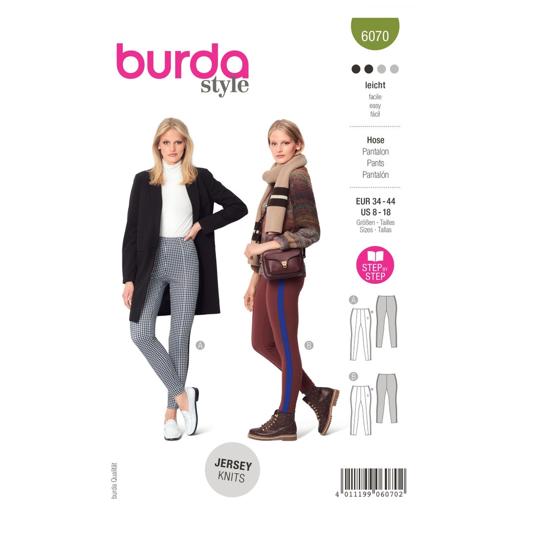 Burda Style Pattern No. 6070 Trousers Tight-fitting With Quilted Bee - Etsy