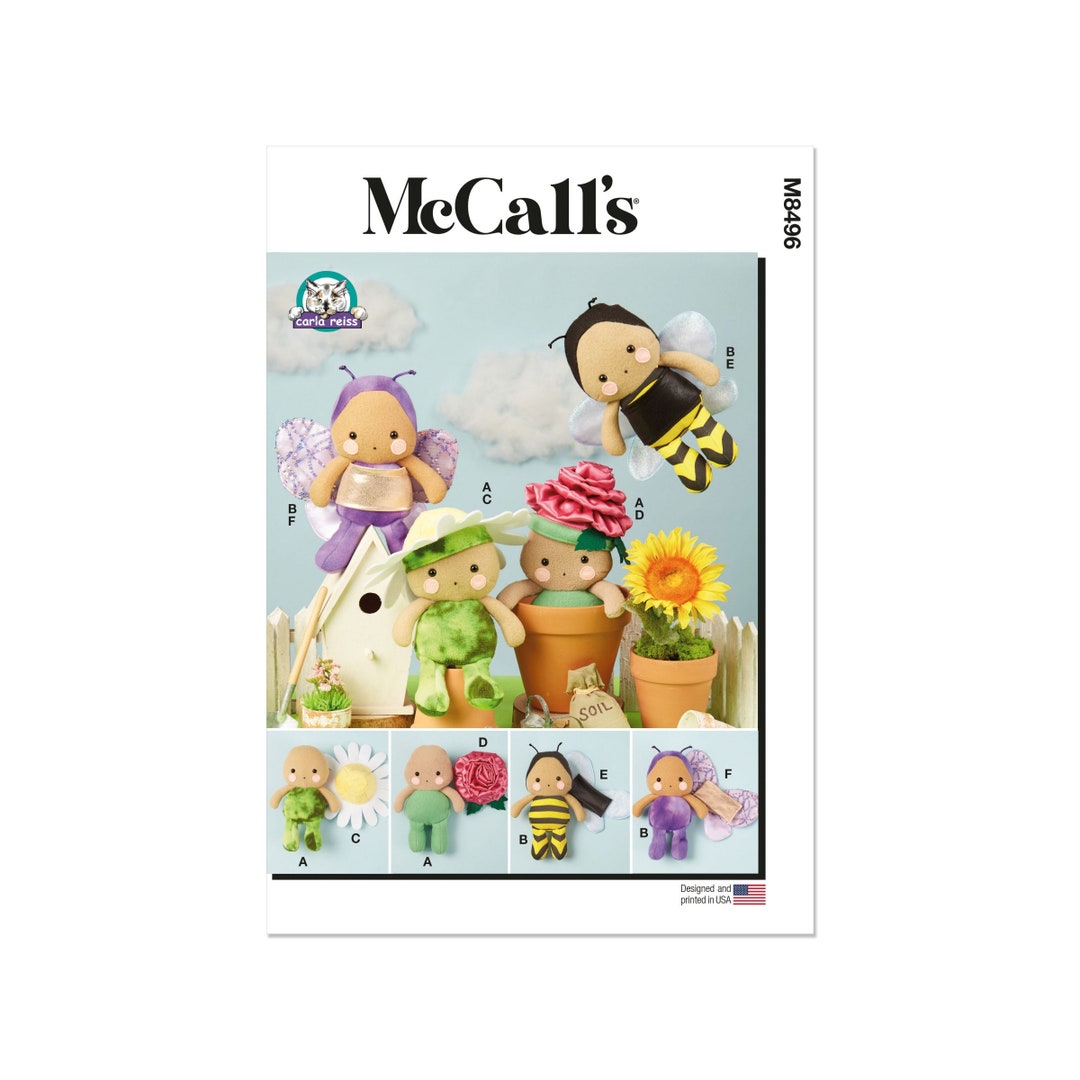 Mccalls Sewing Pattern M8496 - Stuffed Animals, Bee - Beetle - Etsy