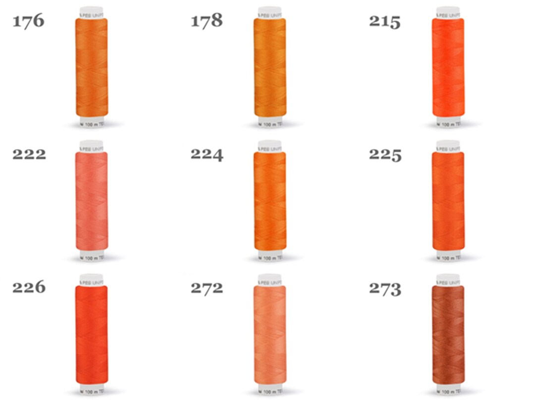 1 Coil 100 M Polyester Sewing Thread TEX 14x2 Unipoly 120 Colors 176 ...