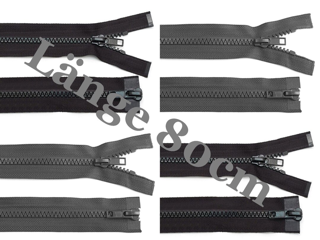 Zipper, Profile, Divisible, 80 Cm, Two-way Zipper, Various Colors - Etsy