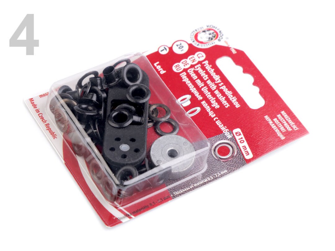 20 Eyelets + Tool - 5 Mm Pull-through - Black - Etsy