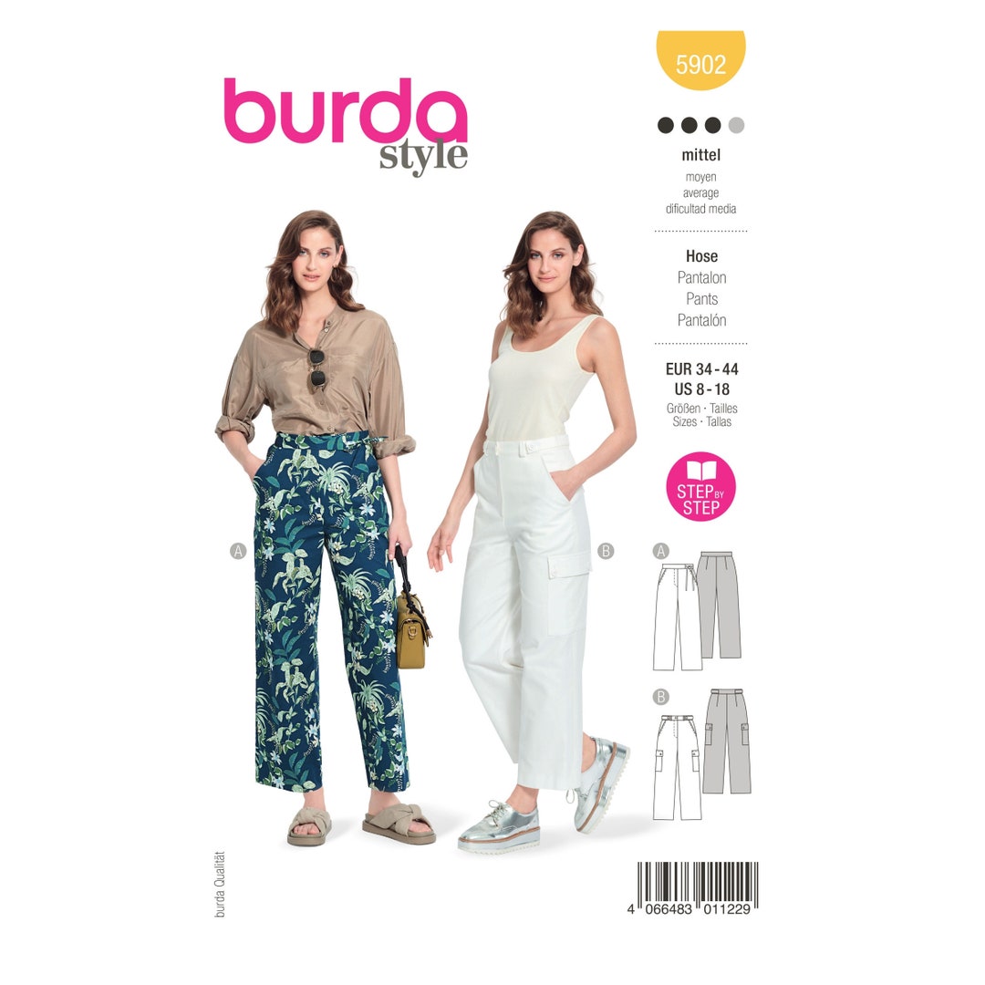 Burda Style Pattern Trousers Straight Cut No.5902 - Etsy