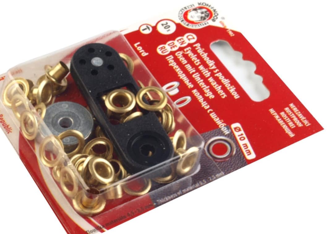 20 Eyelets + Tool, 5 Mm Pull-through, Gold - Etsy