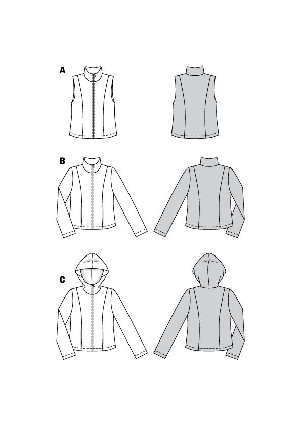 Burda Style Sewing Pattern Vest and Jackets With and Without - Etsy