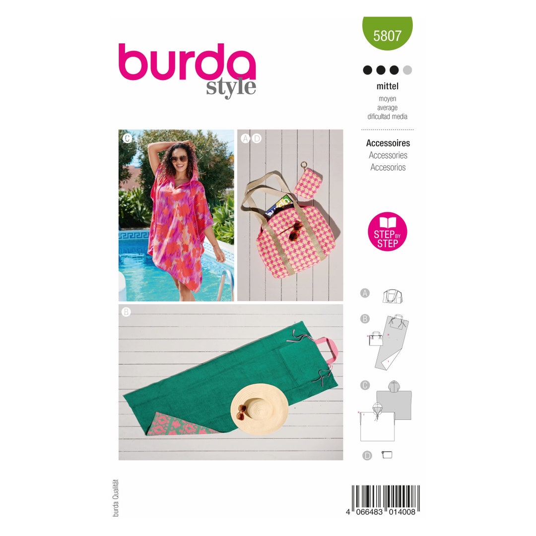 Burda Style Sewing Pattern No. 5807 - Accessories - Poncho - Bag ...