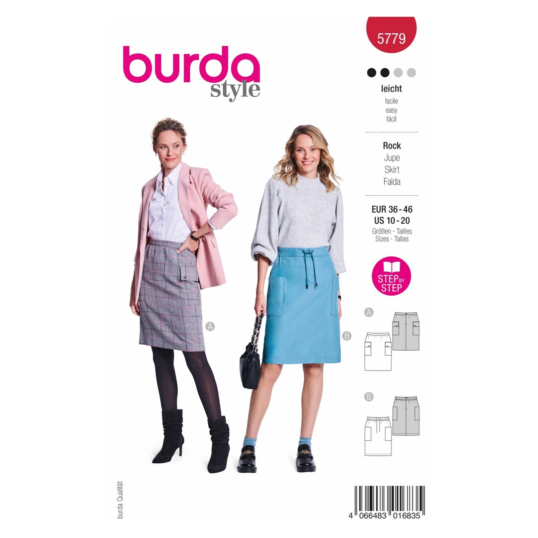 Burda Style Sewing Pattern No. 5779 - Skirt - Pencil Skirt - Cargo ...