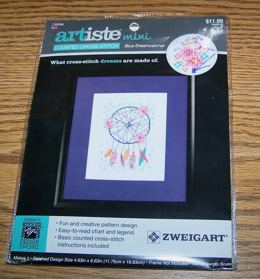 Sealed Artiste Mini Counted Cross Stitch Kit #1389394 BLUE DREAMCATCHER ...