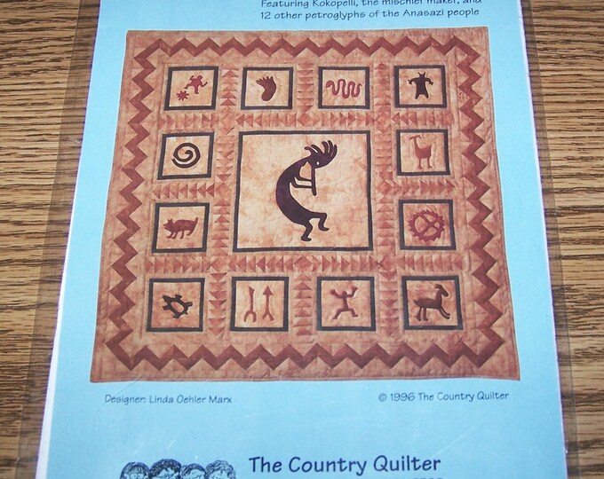 1996 Country Quilter, PUEBLO ROCK ART, Quilt Sewing Pattern #CQ130 ...