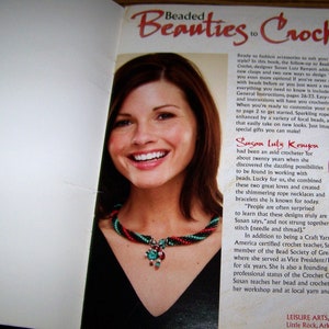 2008 Leisure Arts BEADED BEAUTIES to CROCHET Book 2, Designs by Susan ...